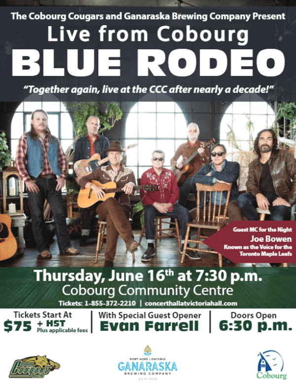 Blue Rodeo Returns to Rock the Cobourg Community Centre | BlueRodeo.com
