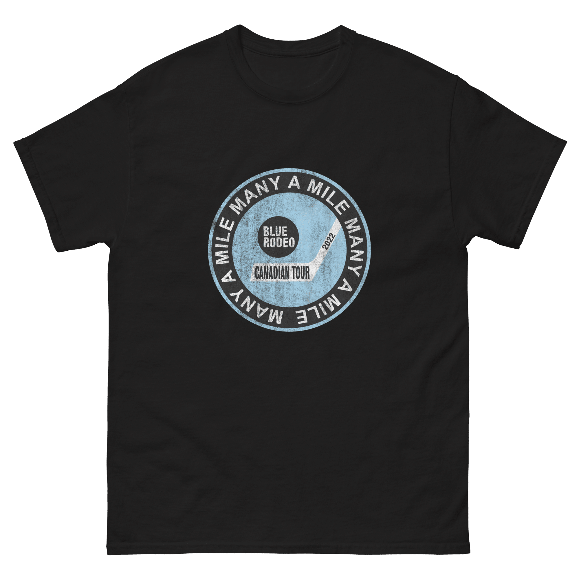 Many A Mile 2022 Canadian Tour T Shirt BlueRodeo